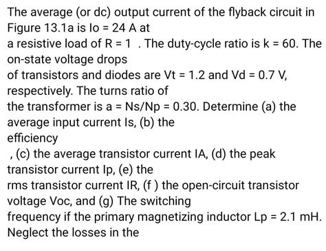 Solved — The Average Or Dc Output Current Of The