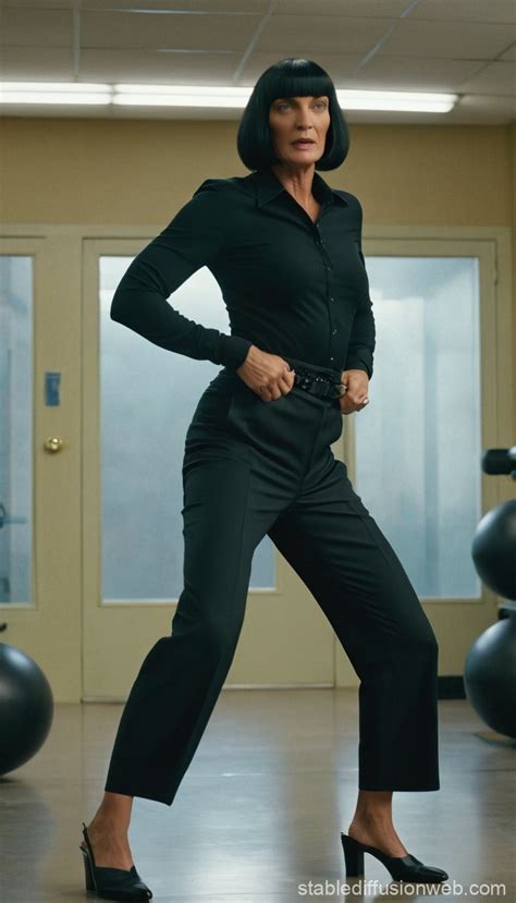 Uma Thurman In Quirky Movie Scene Stable Diffusion Online
