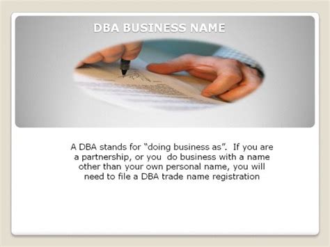 DBA BUSINESS NAME CERTIFICATE
