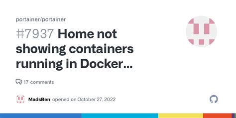 Home Not Showing Containers Running In Docker Swarm · Issue 7937 · Portainerportainer · Github