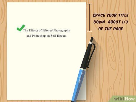 Ways To Make A Title Page WikiHow