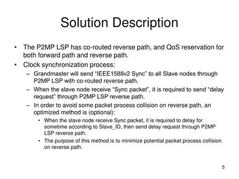 Ppt Ieee 1588v2 Clock Synchronization And P2mp Lsp With Co Routed Reverse Path Powerpoint