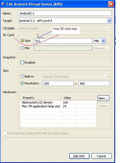 Android Virtually Create Sd Card In Eclipse Stack Overflow