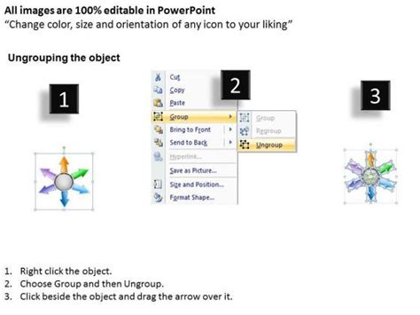 Consulting Diagram One Many Process 6 Step Business Framework Model