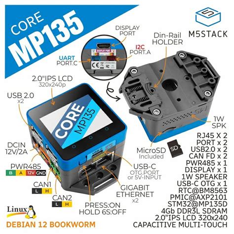 M5stack Coremp135 A Linux Powered Industrial Controller Based On