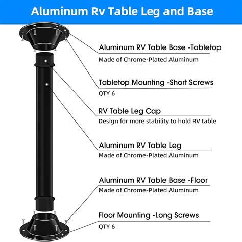 Dinette Table Mounting System Rv Table Legs And Base Mount 29