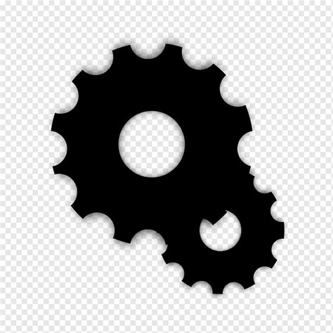 실루엣 톱니 바퀴 기어 톱니 바퀴 장부 옵션 설정 기계 도구 Png Pngwing