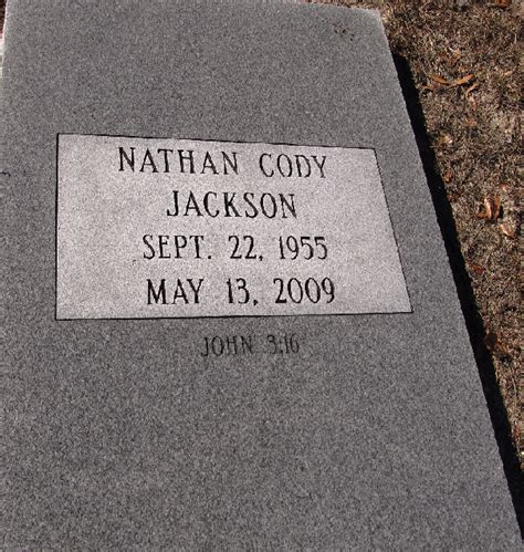Nathan Cody Jackson 1955 2009 Find A Grave Memorial