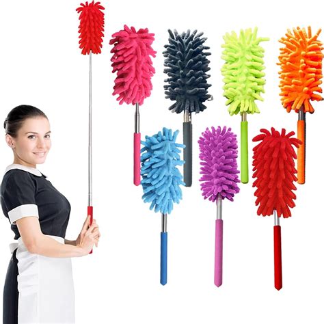 Microfiber Duster For Cleaning Dusters With Telescoping Extension Pole