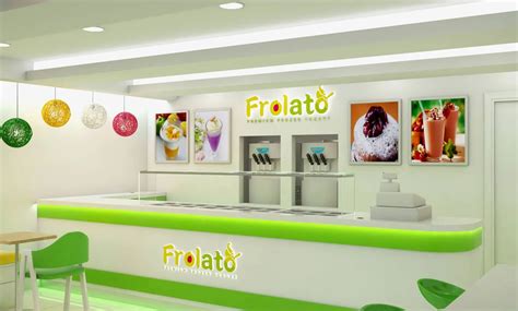 New Finished Frozen Yogurt Counter Ice Cream Shop Design With Topping