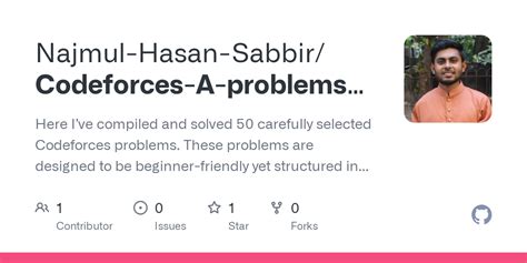 Github Najmul Hasan Sabbircodeforces A Problems Solutions For Beginner Here Ive Compiled