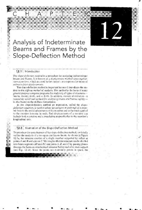 Pdf Analysis Of Indeterminate By The Slope Deflection Methodthe Slope Deflection Method Is