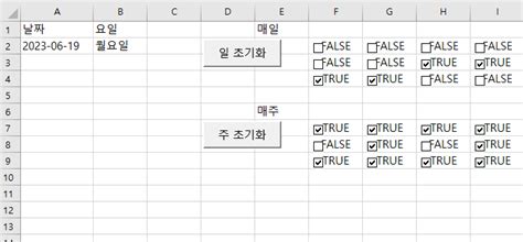 엑셀 초보가 체크박스 초기화 버큰 만들려는데 조금만 도와주세요 ㅠ 오빠두엑셀