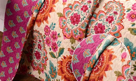 100 Cotton Patchwork Coverlet Set Bloom Coverlet Heaven