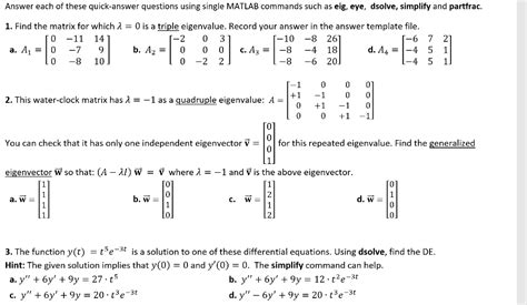 Solved Answer Each Of These Quick Answer Questions Using