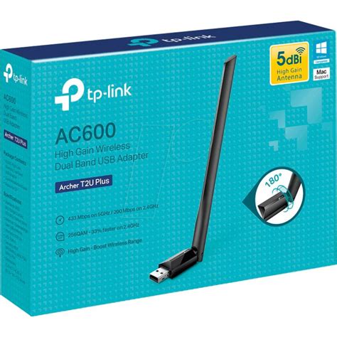 TP Link Archer T U Plus AC High Gain Wireless Dual Band USB Adapter
