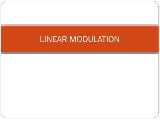 Linear Modulation PPT