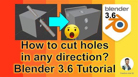Blender 36 How To Cut Holes Boolean Operation Tutorial Freedom Arts 3d Tutorials