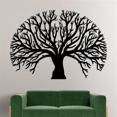 Tree Wall Decor Svg Png Dxf Dark Silhouette Instant Download Tree Panels Wall Panels Room