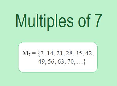 10 Math Problems Multiples Of 7