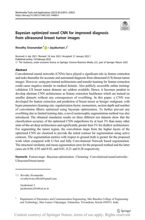 Bayesian Optimized Novel Cnn For Improved Diagnosis From Ultrasound