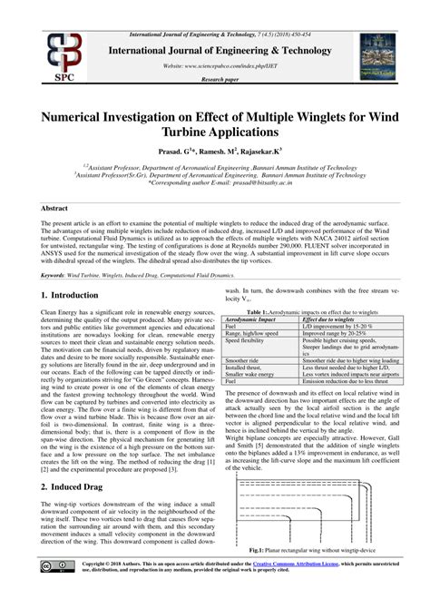 Pdf Numerical Investigation On Effect Of Multiple Winglets For Wind Turbine Applications
