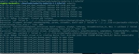Segmentation Fault When Run On Mac Running Ubuntu 1604 Gnulinux Audacity Forum