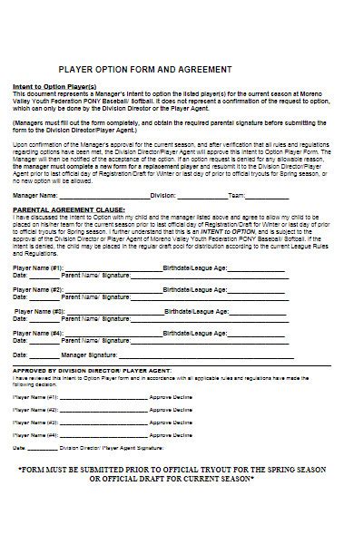 Free 50 Option Forms In Pdf Ms Word Ms Excel