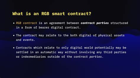 What Is An Rgb Smart Contract R Rgb Protocol