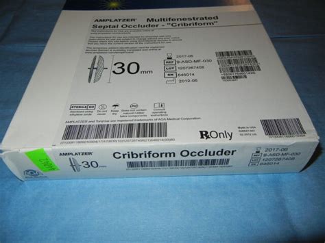New St Jude Aga Medical Amplatzer Multifenestrated Septal Occluder Cribriform 30mm 9 Asd Mf 030