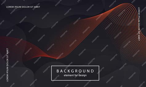 Premium Vector Abstract Gradient Background Wave Element For Design Poster Digital Frequency