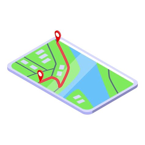 Premium Vector Digital Map Navigation On Smartphone Illustration
