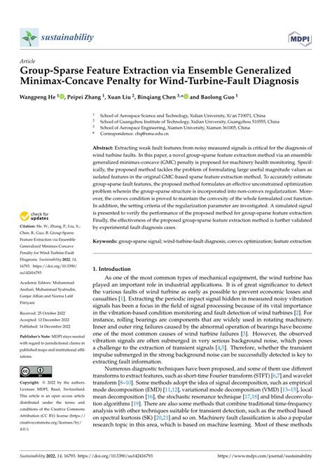 pdf group sparse feature extraction via ensemble generalized minimax