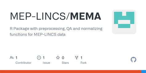 GitHub MEP LINCS MEMA R Package With Preprocessing QA And Normalizing Functions For MEP