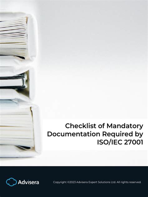 Checklist Of Iso 27001 Mandatory Documentation En Pdf Information