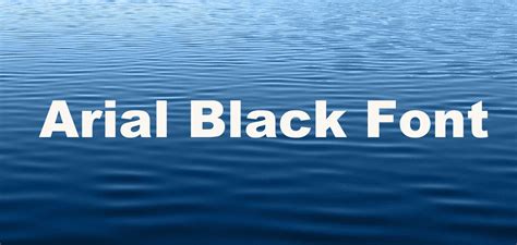 Arial Black Font Free Download