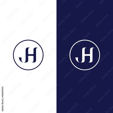 Initials Logo Vector Letter Jh Classic And Clean Design Stock Vector Adobe Stock