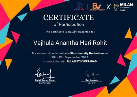 vajhula anantha hari rohit on linkedin hackathon innovation