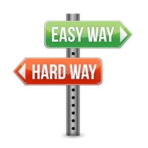 easy way hard way stock illustration illustration of billboard 28800136