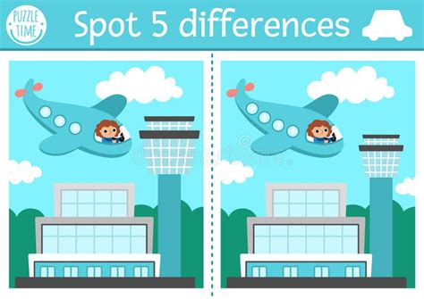 Spot Differences Plane Stock Illustrations 21 Spot Differences Plane