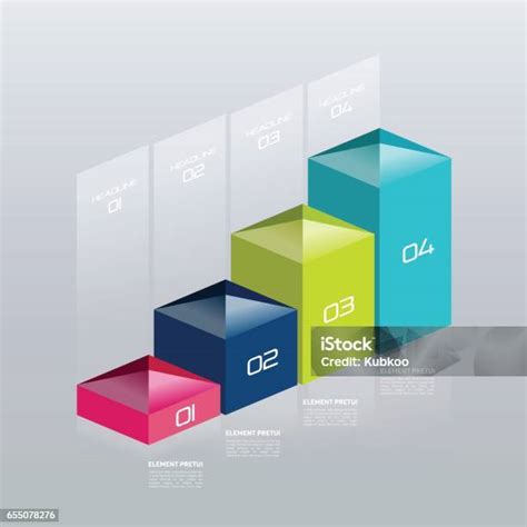인포그래픽 벡터 3d 차트 그래프 디지탈 다이어그램 작업 흐름 3차원 형태에 대한 스톡 벡터 아트 및 기타 이미지 3차원 형태 4가지 개체 개념 Istock