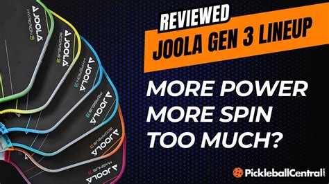 Joola Gen 3 Pickleball Paddle Lineup Reviewed Youtube