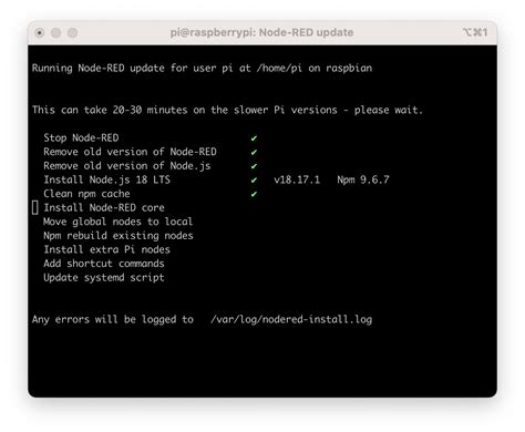 ラズベリーパイにnoderedをインストールする