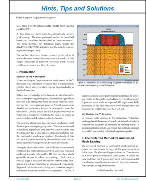 Is There A Way To Automatically Specify Mesh Spacing In ATHENA Silvaco