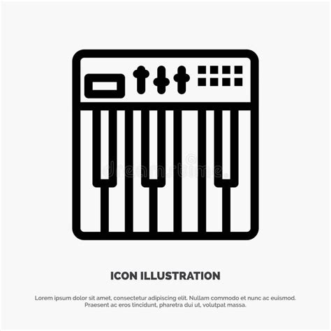 Midi Keyboard Vector Stock Illustrations 1 101 Midi Keyboard Vector