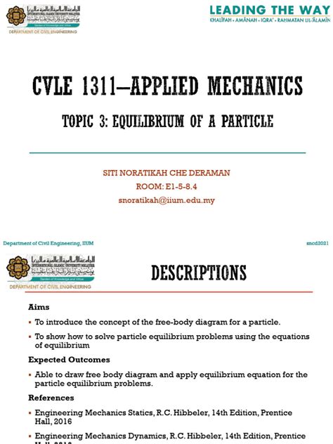 Topic 3 Equilibrium Of Particles Pdf Force Euclidean Vector