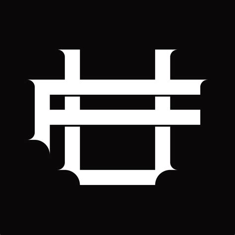 Fu Logo Monogram With Vintage Overlapping Linked Style Design Template 16568968 Vector Art At