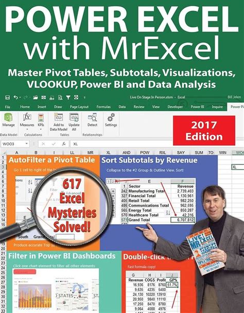Power Excel 2016 With Mrexcel Master Pivot Tables Subtotals Charts Vlookup If Data