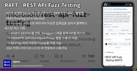 Raft Rest Api Fuzz Testing Geeknews