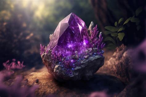 Magical Fantasy Crystal Amethyst Mystical Glows From The Inside